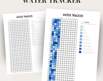 Daily Water Intake Tracker - Etsy