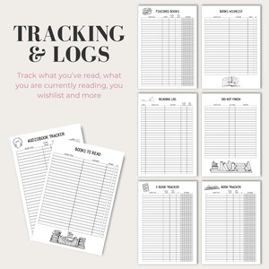 Reading Planner Bundle | Printable Book Reading Journal | Reviews ...