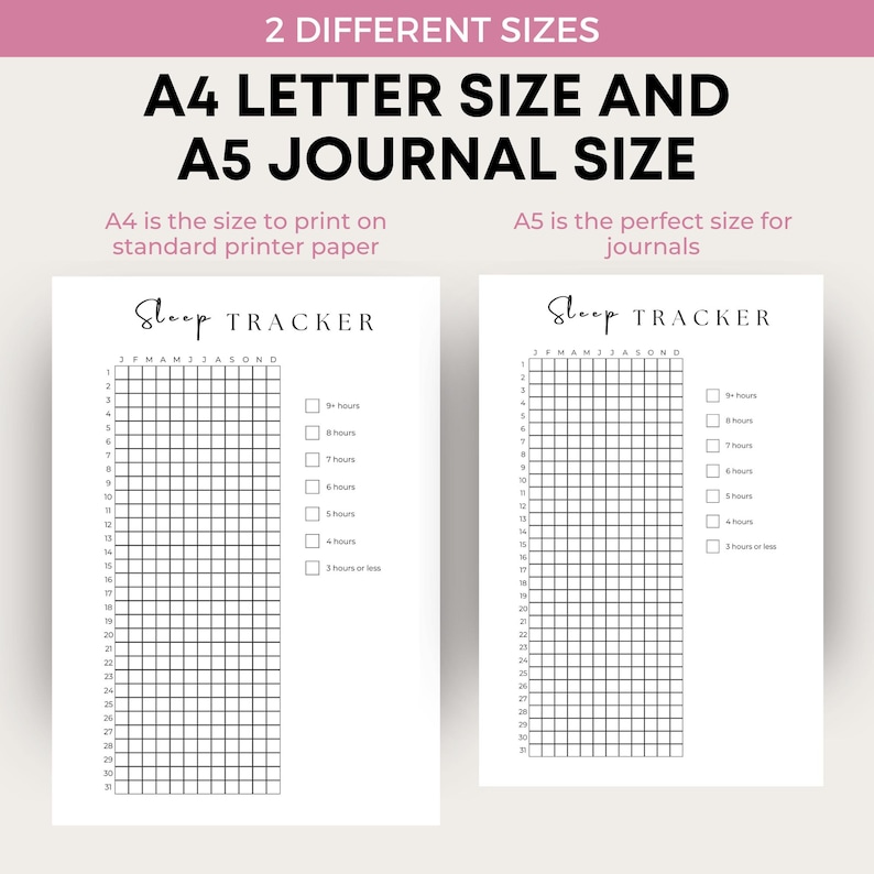 Sleep Log Template - Printable Yearly Sleep Tracker - Track Sleep Hours ...