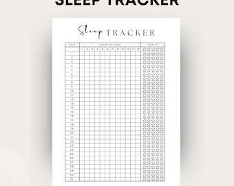 Sleep Log Template - Printable Yearly Sleep Tracker - Track Sleep Hours ...