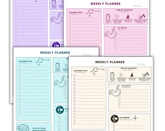 Pastel Pink Anatomy Inspired A4 Weekly Planner/printable and - Etsy