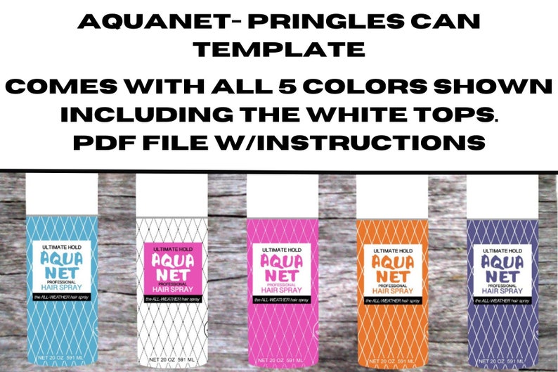 Aqua Net Hairspray Pringle's Label - Etsy