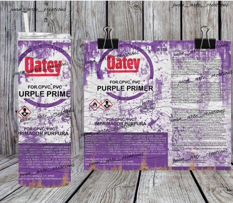 20 Oz Oatey Pvc Purple Primer Tumbler, Stainless Steel, Sublimation ...