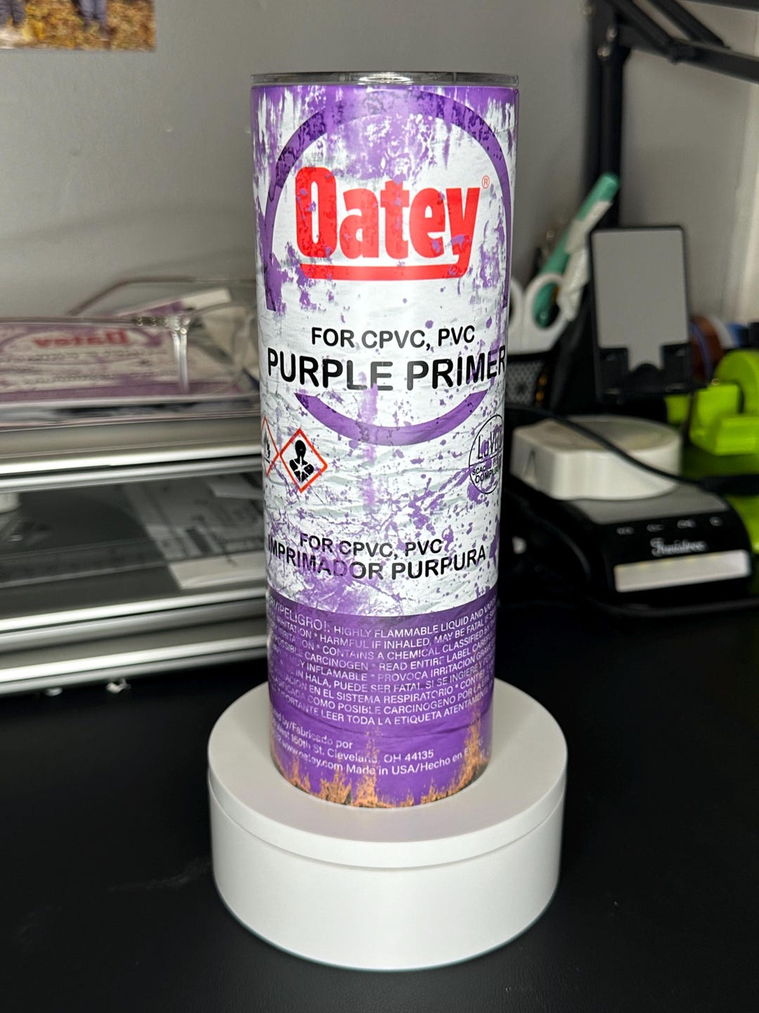 20 Oz Oatey Pvc Purple Primer Tumbler, Stainless Steel, Sublimation ...