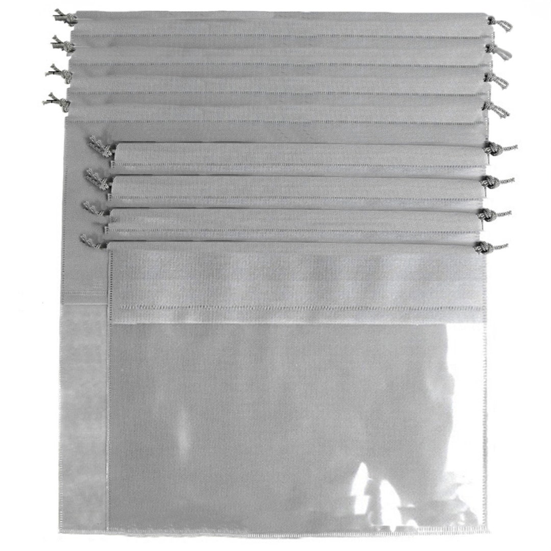 8 Pcs 2 Large Sizes Wide Transparent Dustproof Bag Cover Organizer ...