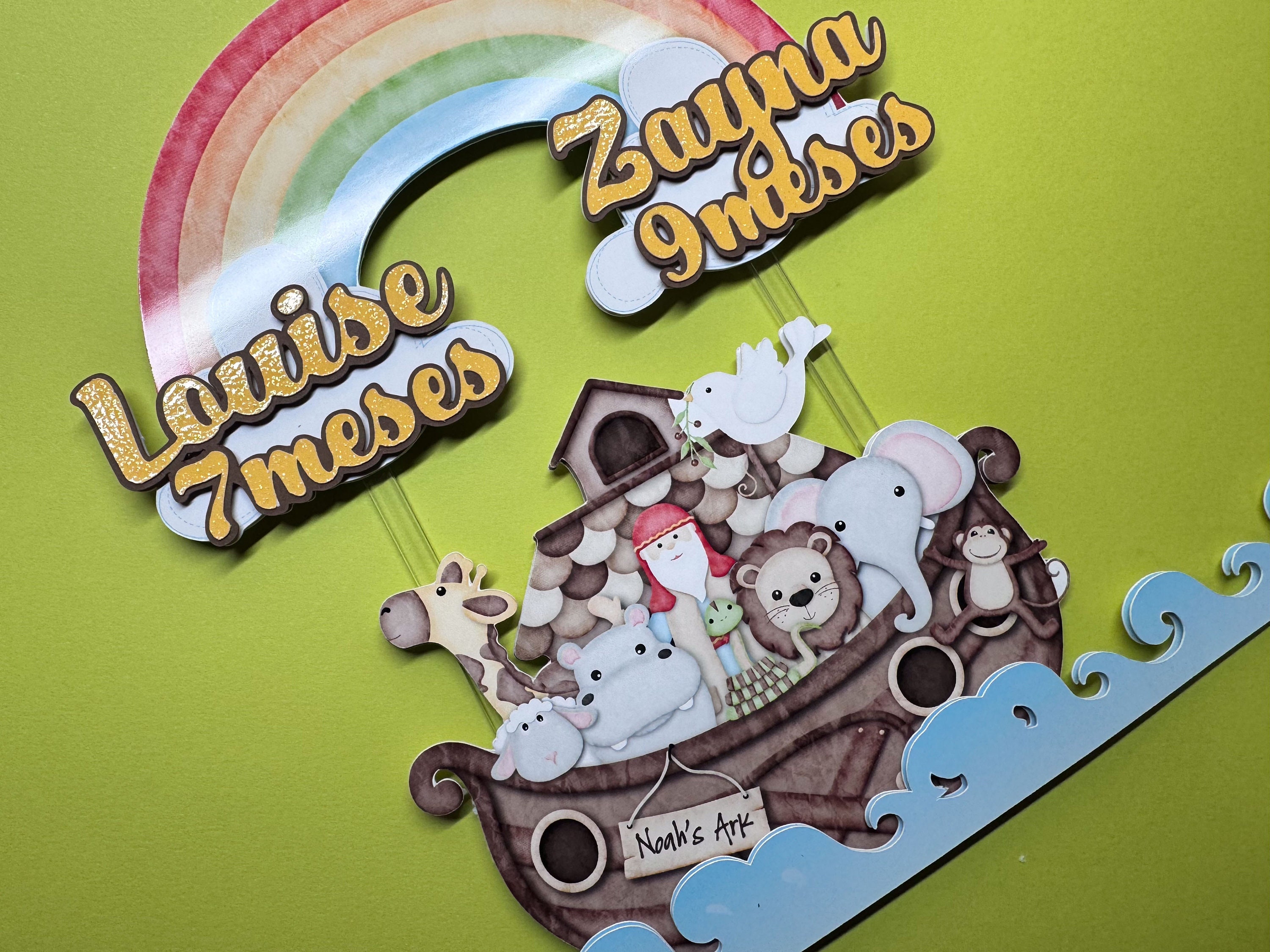 Noah's Ark Cake Topper Noah's Ark Birthday Noah's Ark Cake Noah's Ark ...