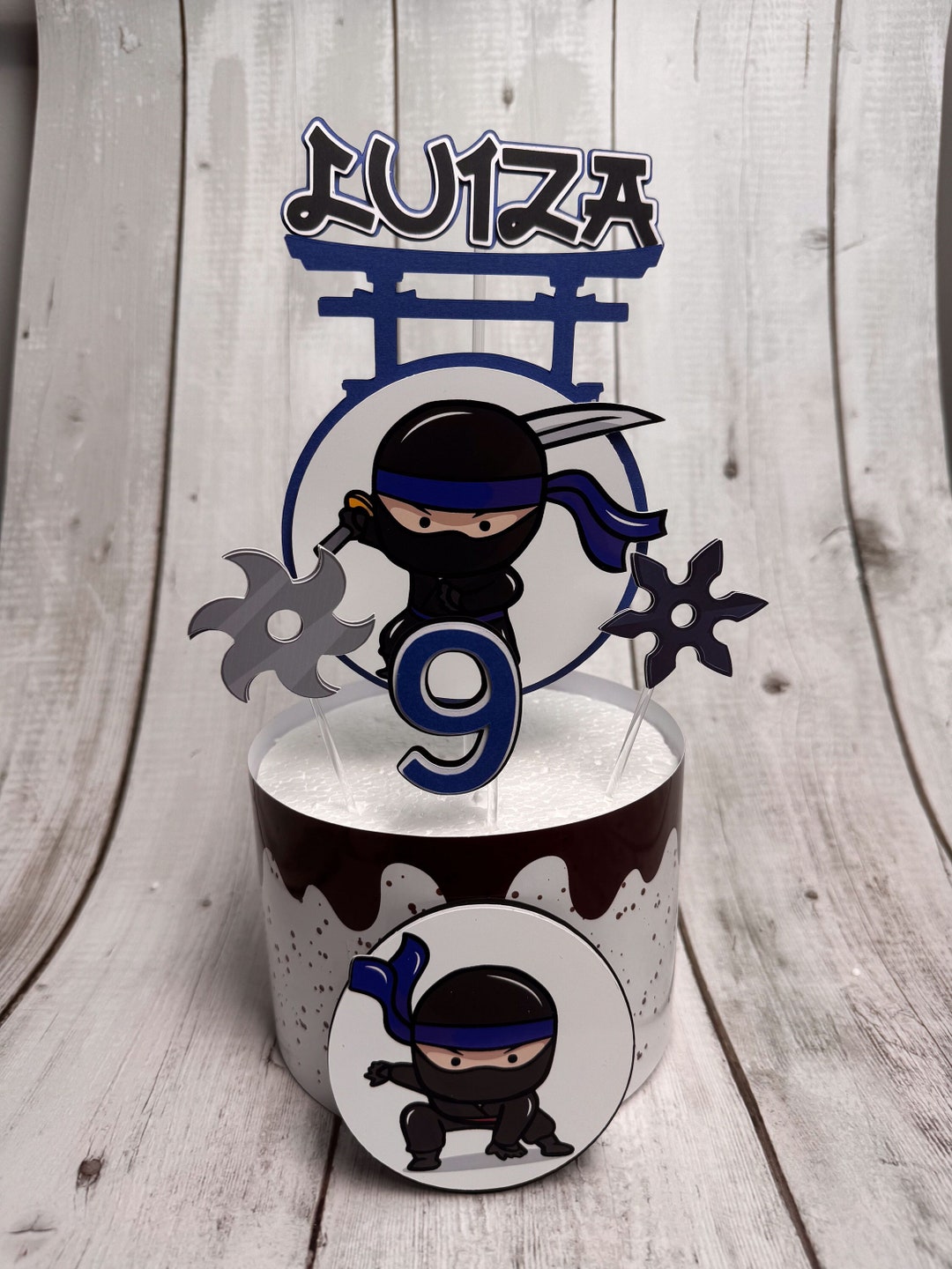 Ninja Cake Topper - Ninja Birthday - Ninja Cake - Ninja Theme Party ...