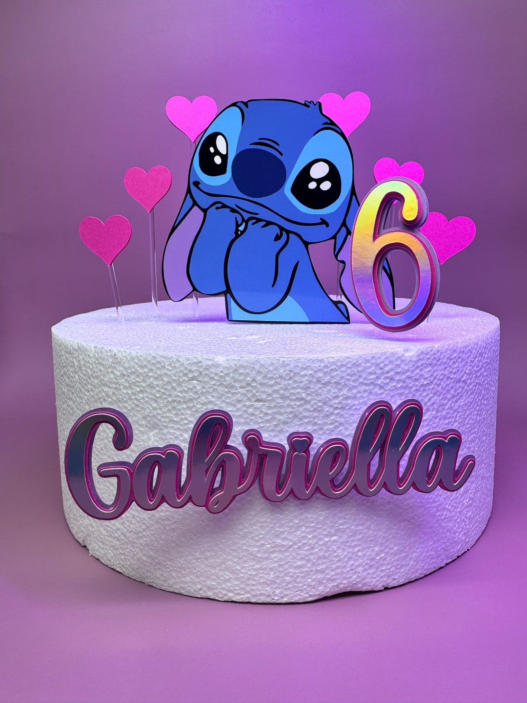 Stitch Cake Topper Stitch Birthday Stitch Cake Stitch Theme Party Lilo ...
