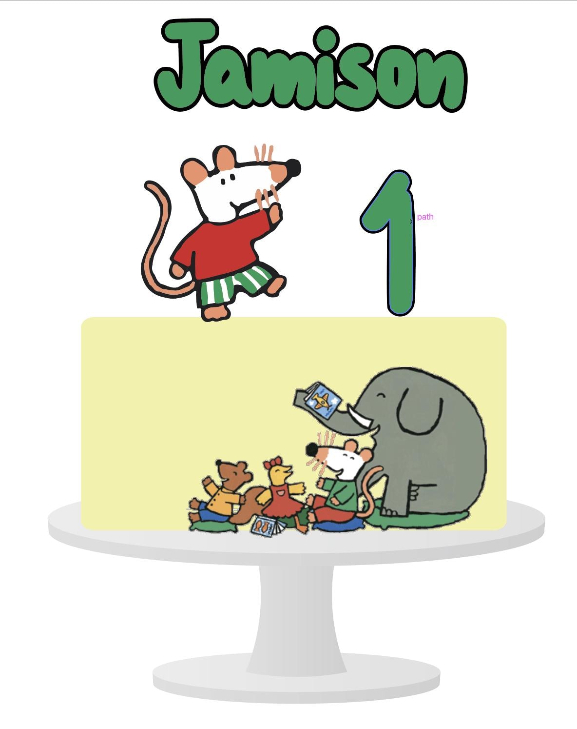 Maisy Mouse Cake Topper - Maisy Mouse Birthday - Maisy Mouse Cake ...