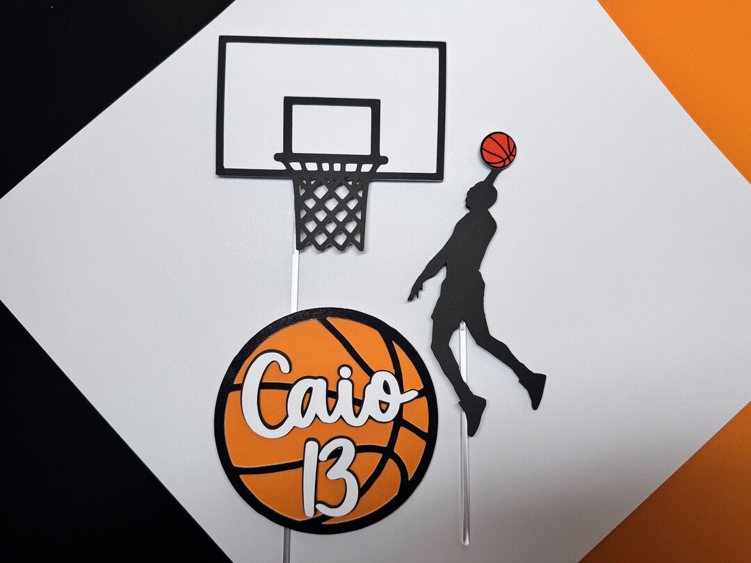 Basketball Cake Topper - Basketball Birthday - Basketball Cake ...