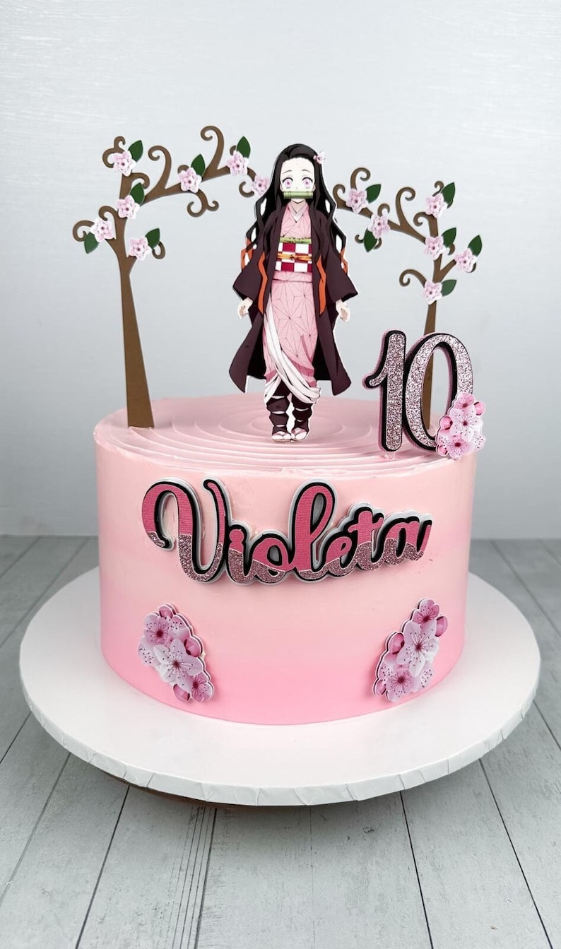 Demon Slayer Cake Topper Demon Slayer Birthday Demon Slayer Cake Demon ...
