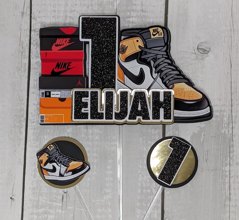 Personalized Air Jordan Cake Topper: Basketball Birthday Party ...
