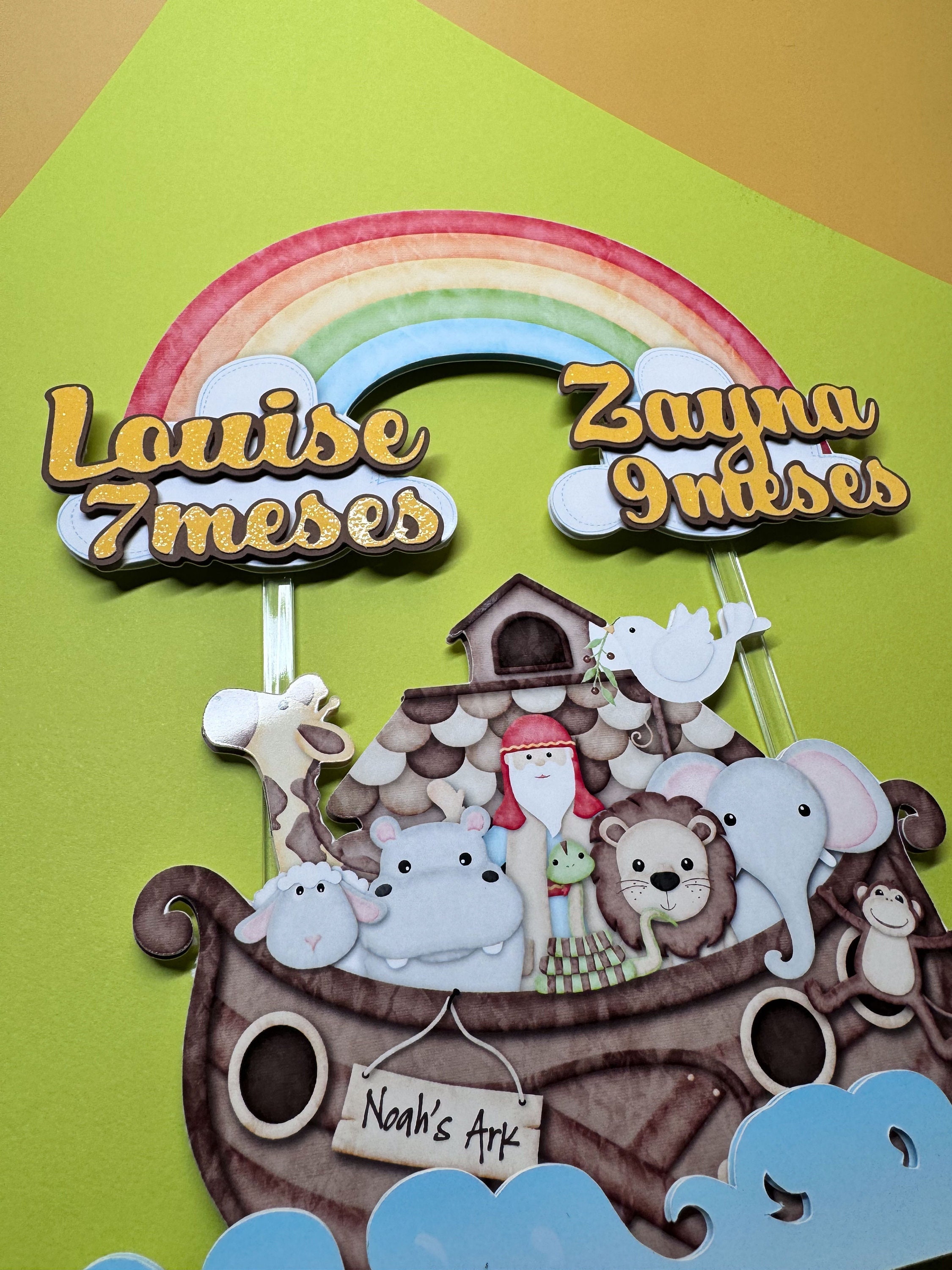 Noah's Ark Cake Topper Noah's Ark Birthday Noah's Ark Cake Noah's Ark ...