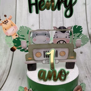 Safari Cake Topper - Safari Birthday - Safari Cake - Safari Theme Party ...