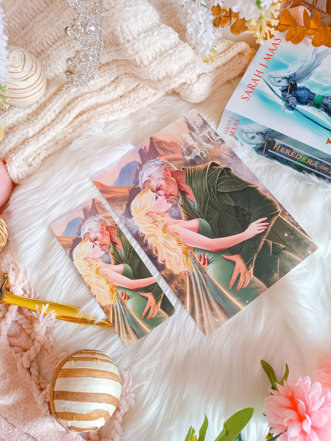 Print and Bookmark Rowan and Aelín Throne of Glass SJM Official License ...