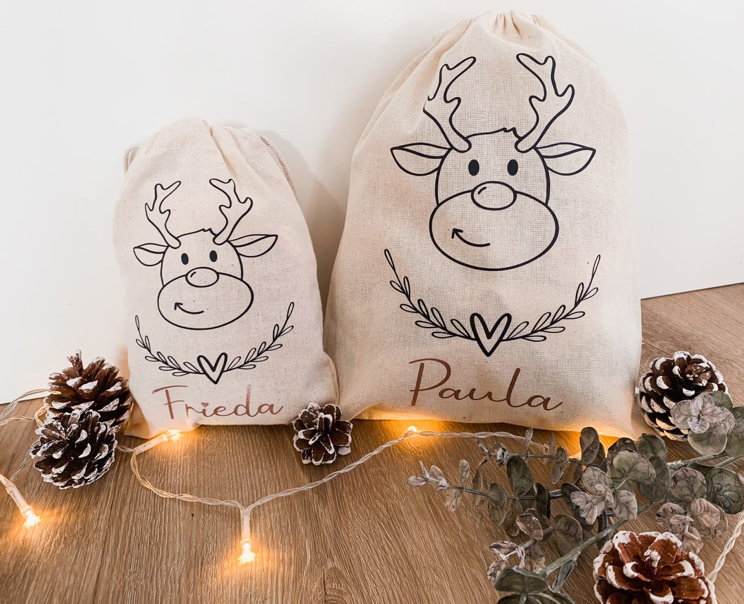 Christmas Bags Santa Bags Personalized Santa Bag Santa Claus Gift Santa ...