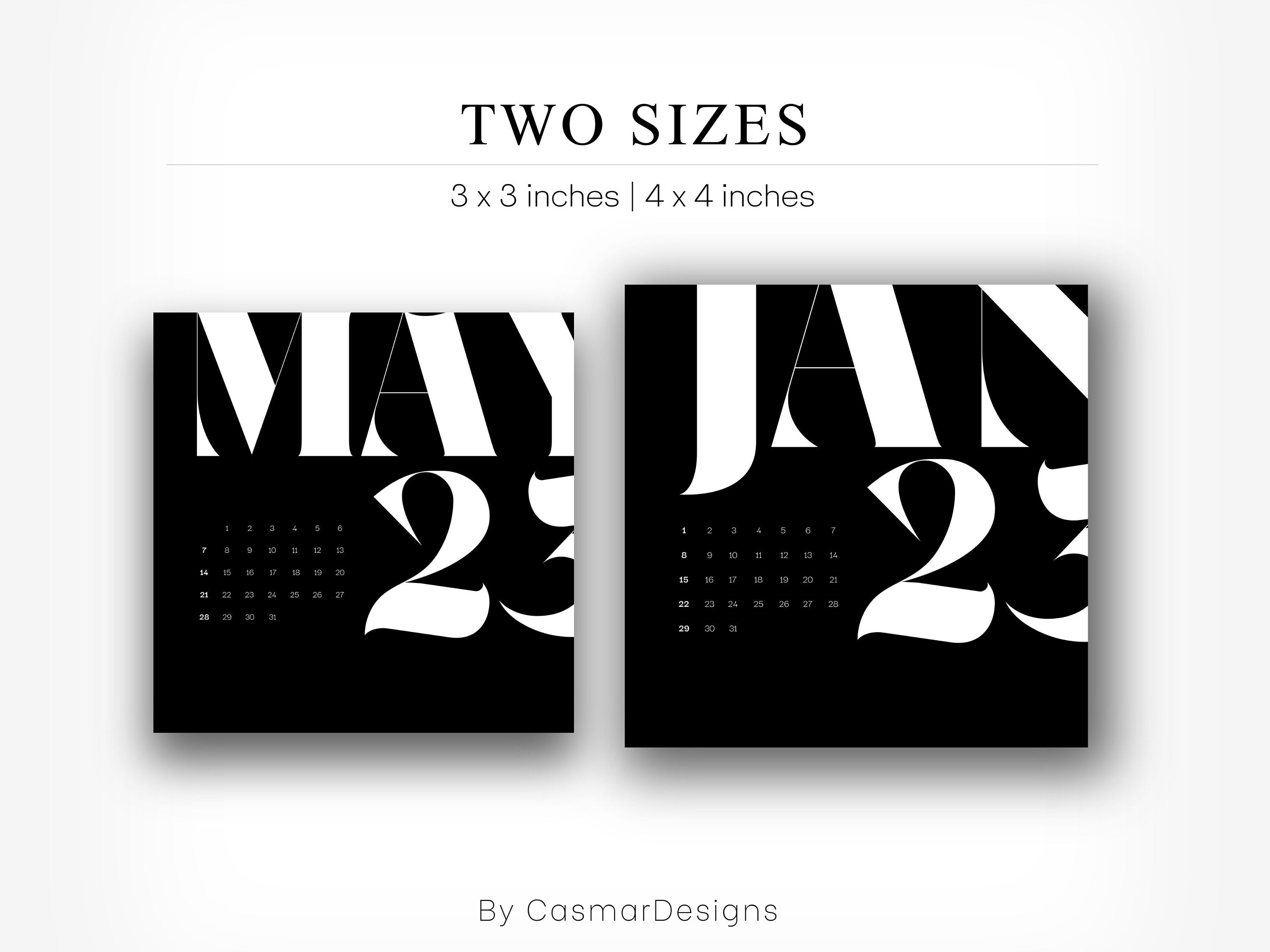 12 Month Calendar for 2023 - Etsy Canada