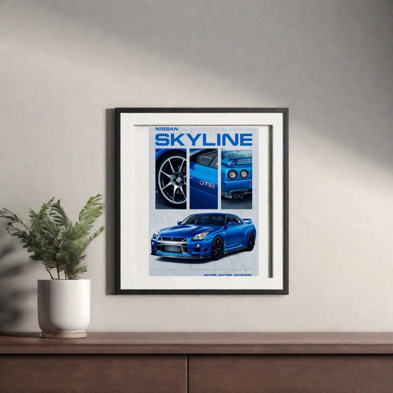 Nissan Skyline Poster for Sale, Perfect for Any Enthusiast. Jdm Car ...