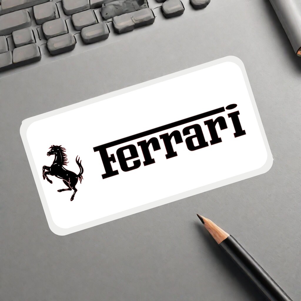 Ferrari Logo Sticker Sleek &vibrant Design, Perfect for Car Enthusiasts ...