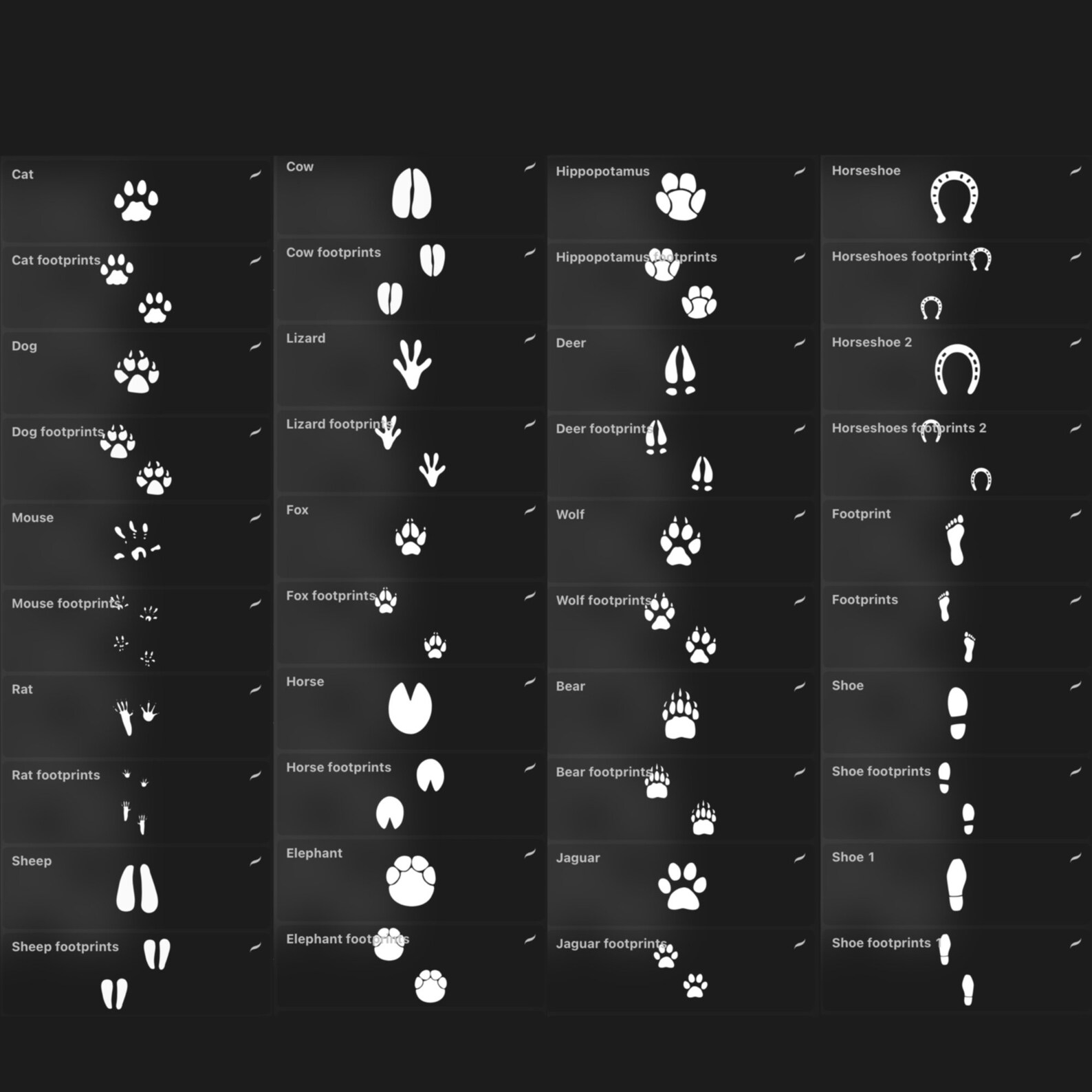 41 ANIMAL and HUMANDS FOOTPRINTS Brushes for Procreate - Etsy