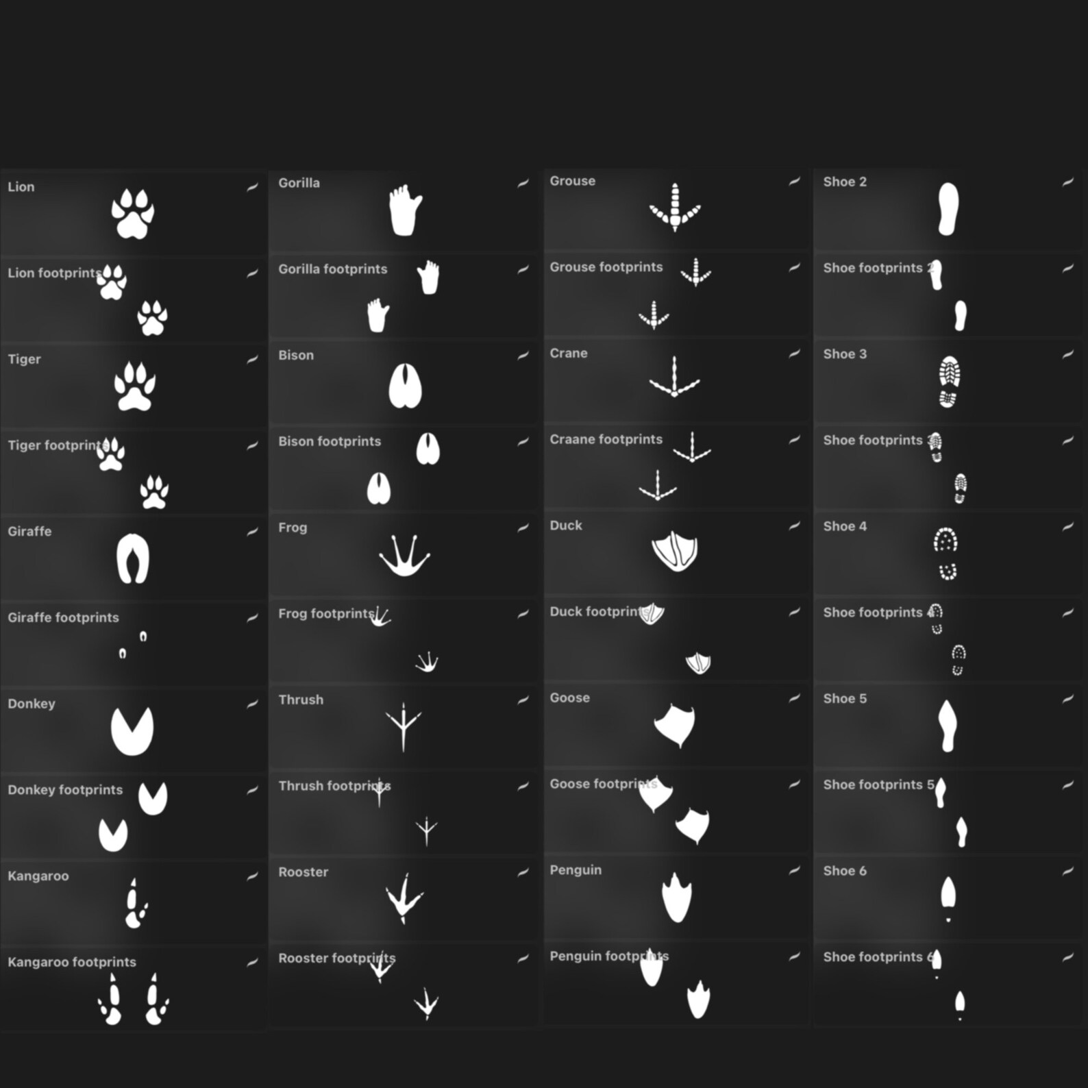 41 ANIMAL and HUMANDS FOOTPRINTS Brushes for Procreate - Etsy
