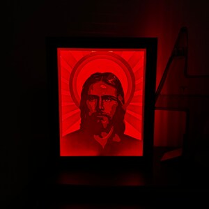 God Jesus Christ Protrait DIY Light / Shadow Box Templates (svg, Pdf ...