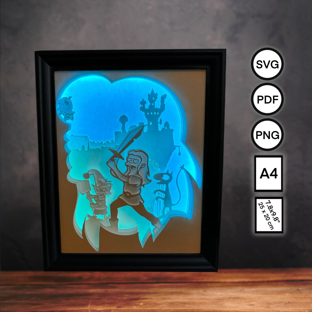 Disenchantment DIY Light Box Templates svg, Pdf, Png - Etsy
