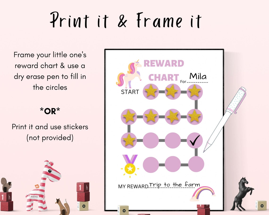 Reward Chart, Printable Reward Chart, Unicorn Reward Chart A4, FREE ...