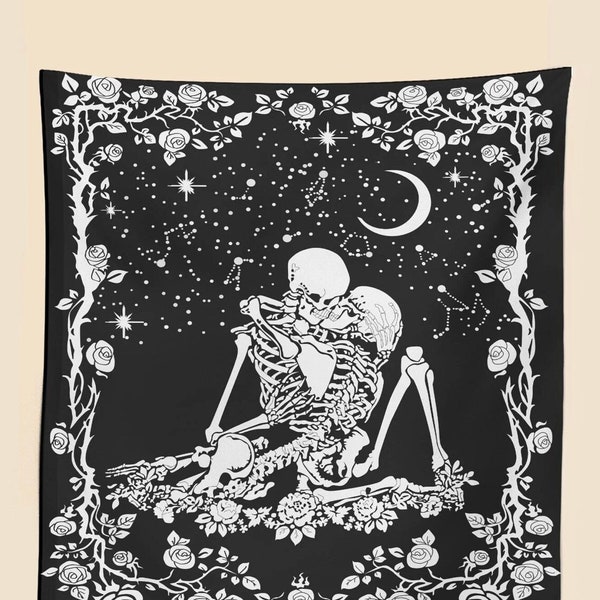 Skeleton Tapestry - Etsy