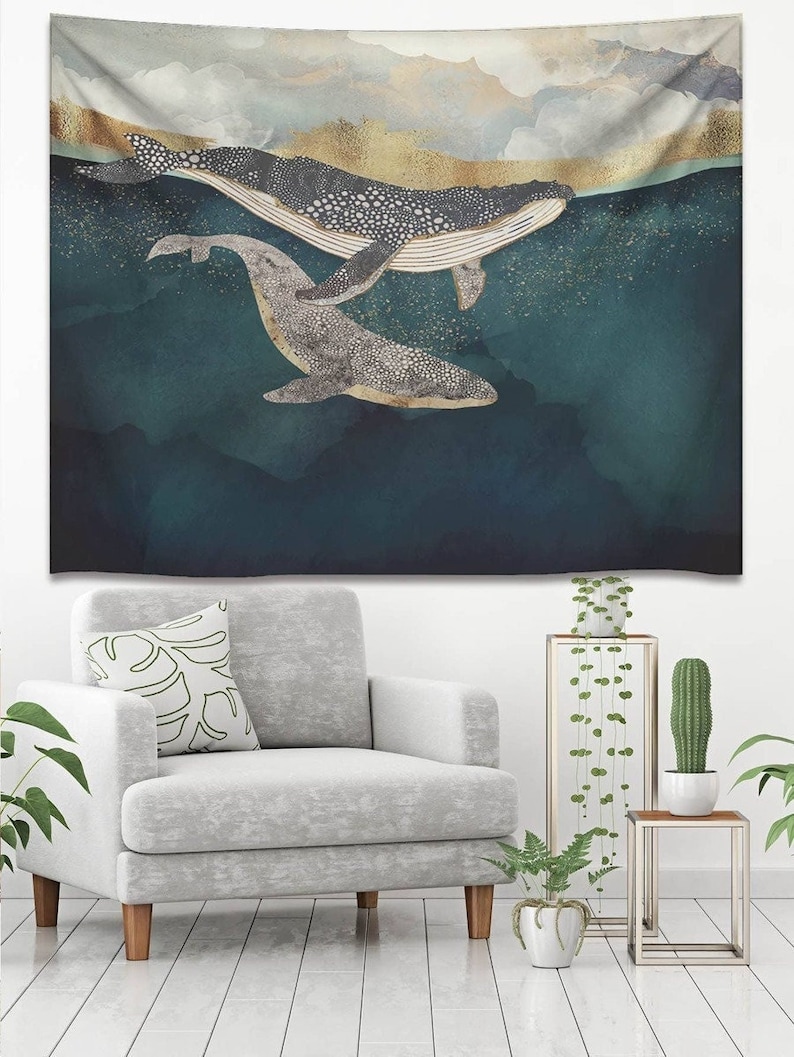 LARGE Whale Shark Tapestry Ocean Tapestry Sea Tapestry - Etsy