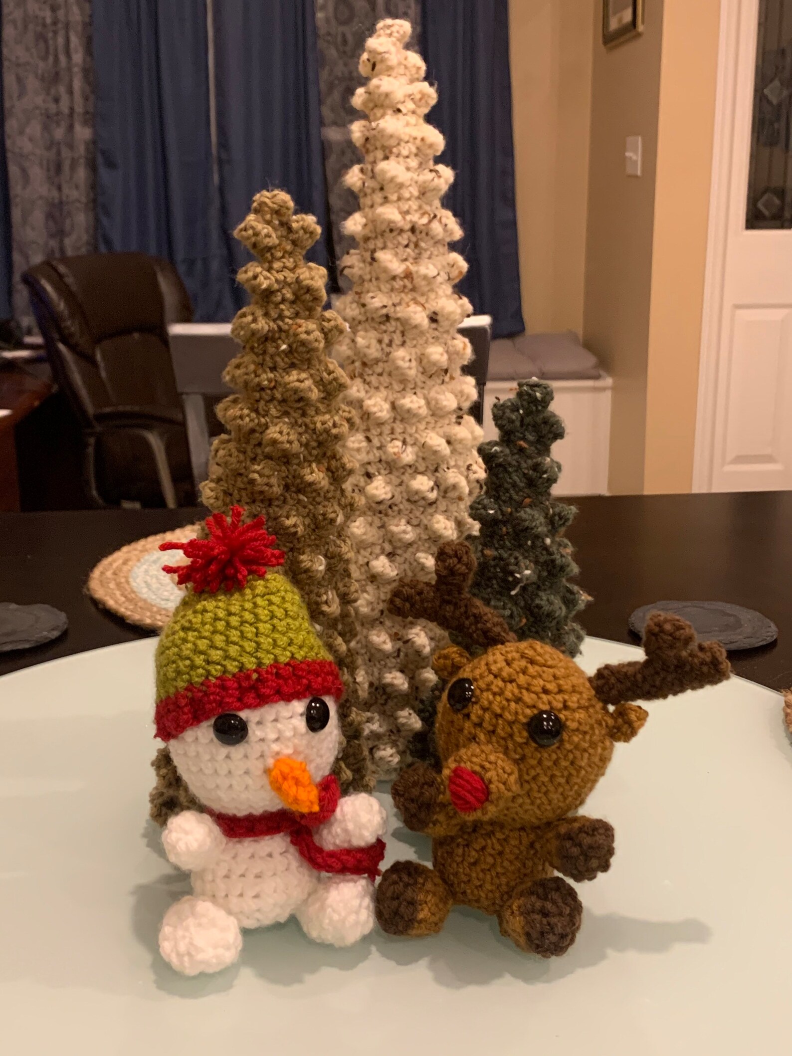 Crochet Bobble Christmas Trees, Handmade Chistmas Decor - Etsy