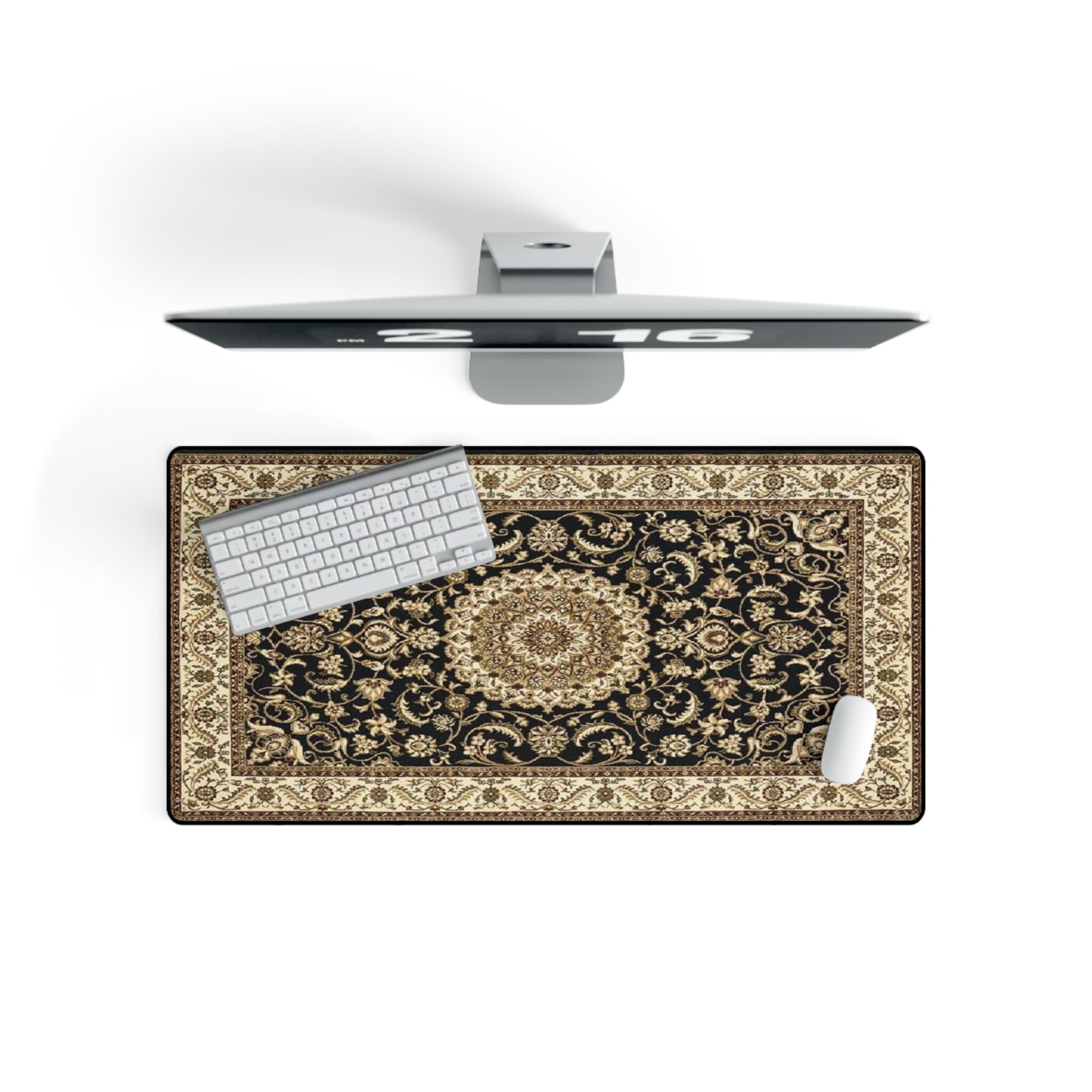 Black and Beige Persian Rug Desk Mats - Etsy