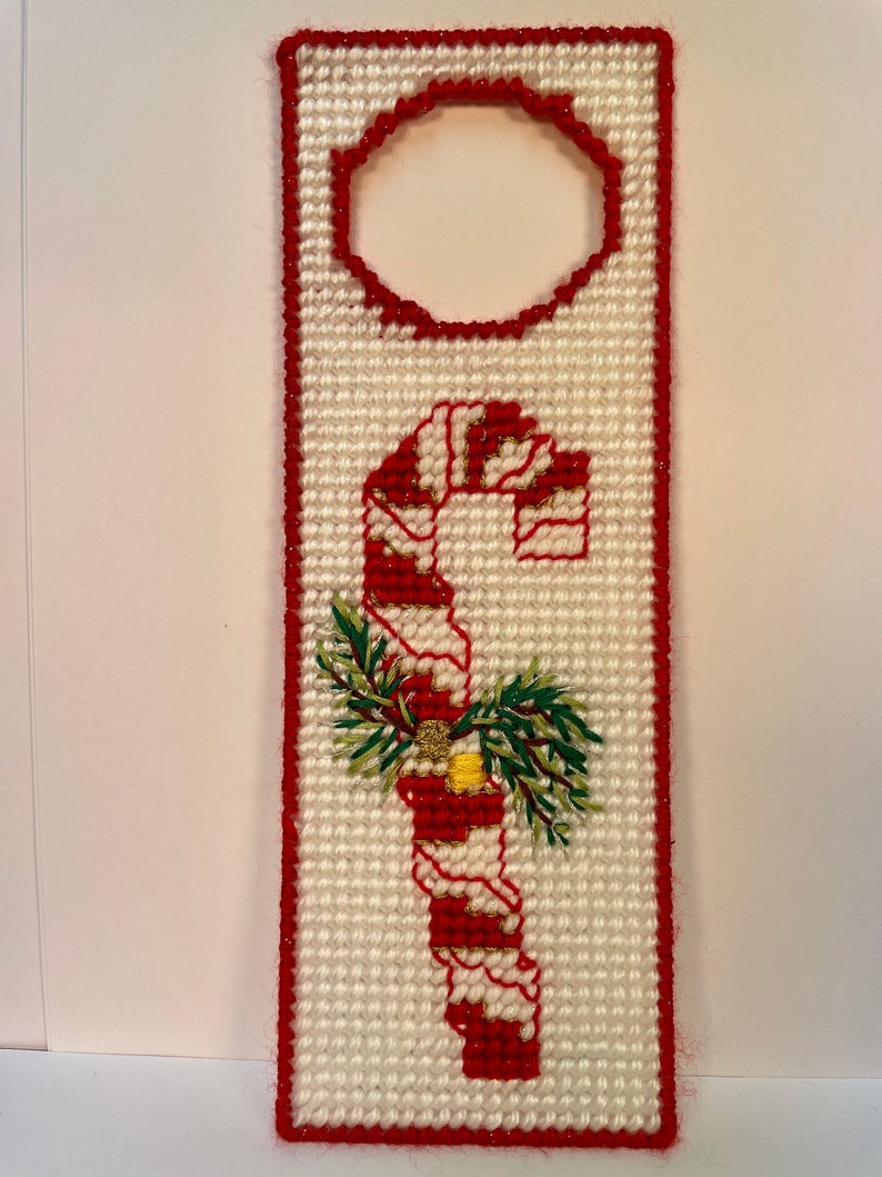 Handmade Plastic Canvas Doorknob Hangers Christmas Stocking - Etsy