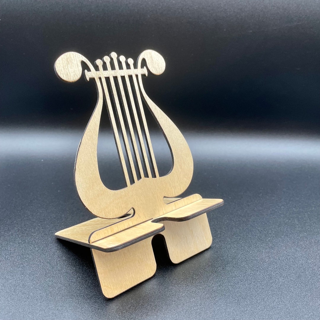 Music Cell Phone Stand/ Wooden Phone Dock/ Harp Phone Holder/ - Etsy