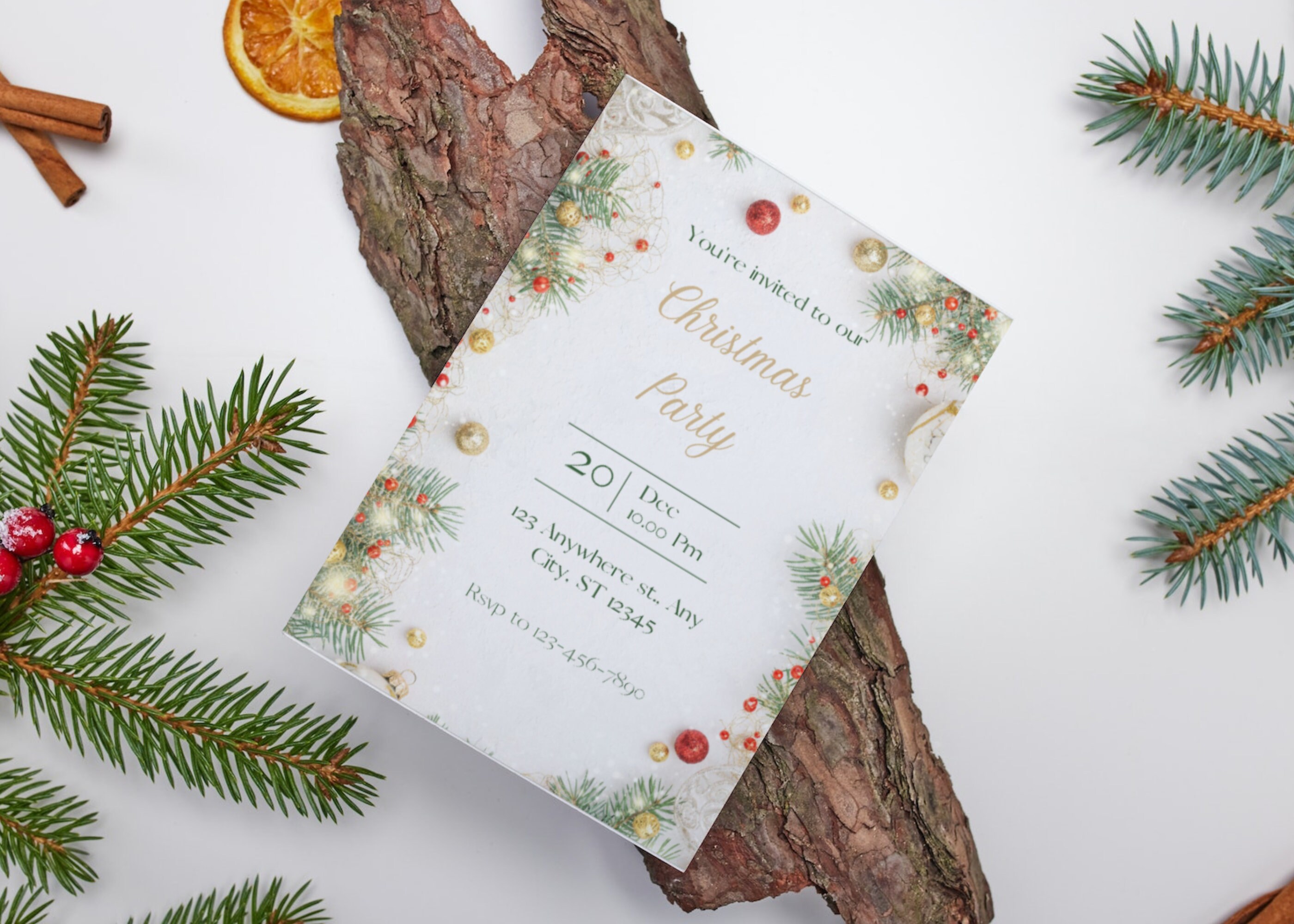 Christmas Party Invitation Printable Instant Download Holiday - Etsy