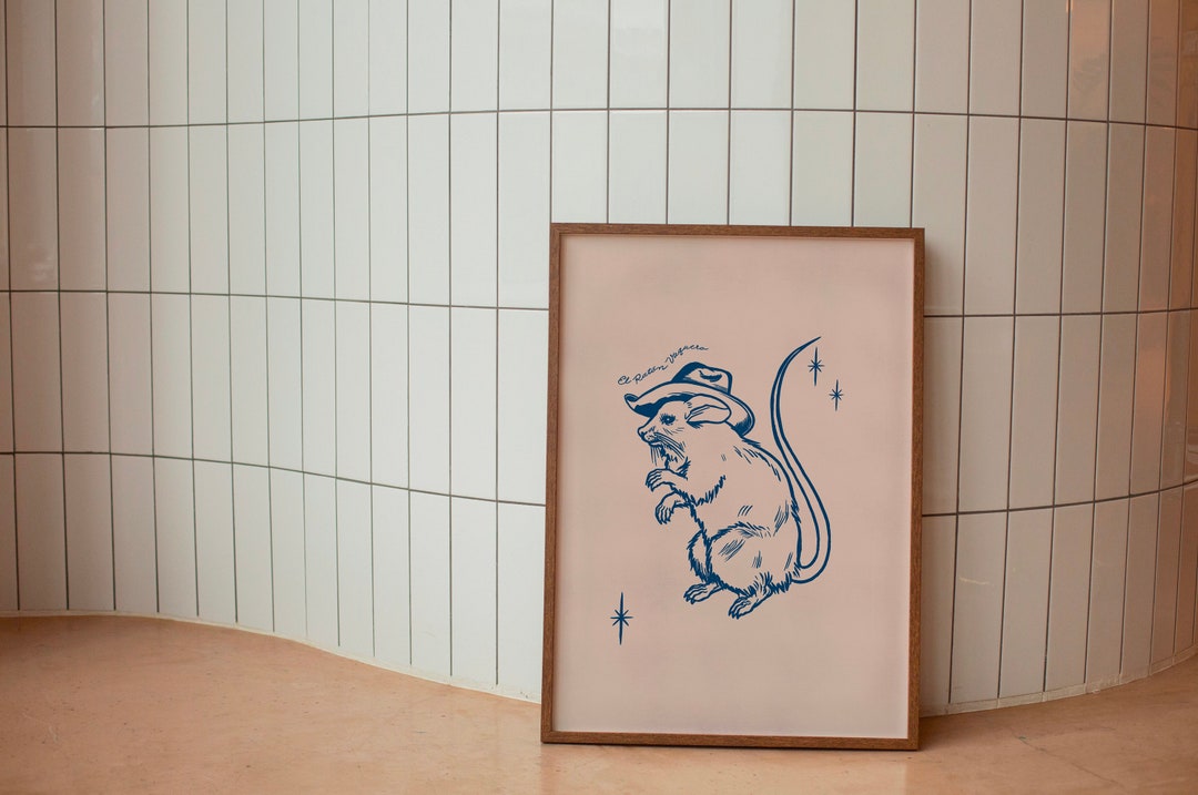 EL RATON VAQUERO Western Cowgirl Printable Wall Art, Cowgirl Cowrat ...