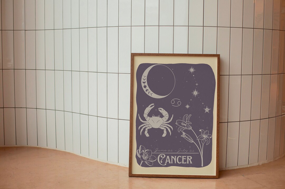 Cancer Zodiac Astrology Art Print | Water Star Sign | June - July ...
