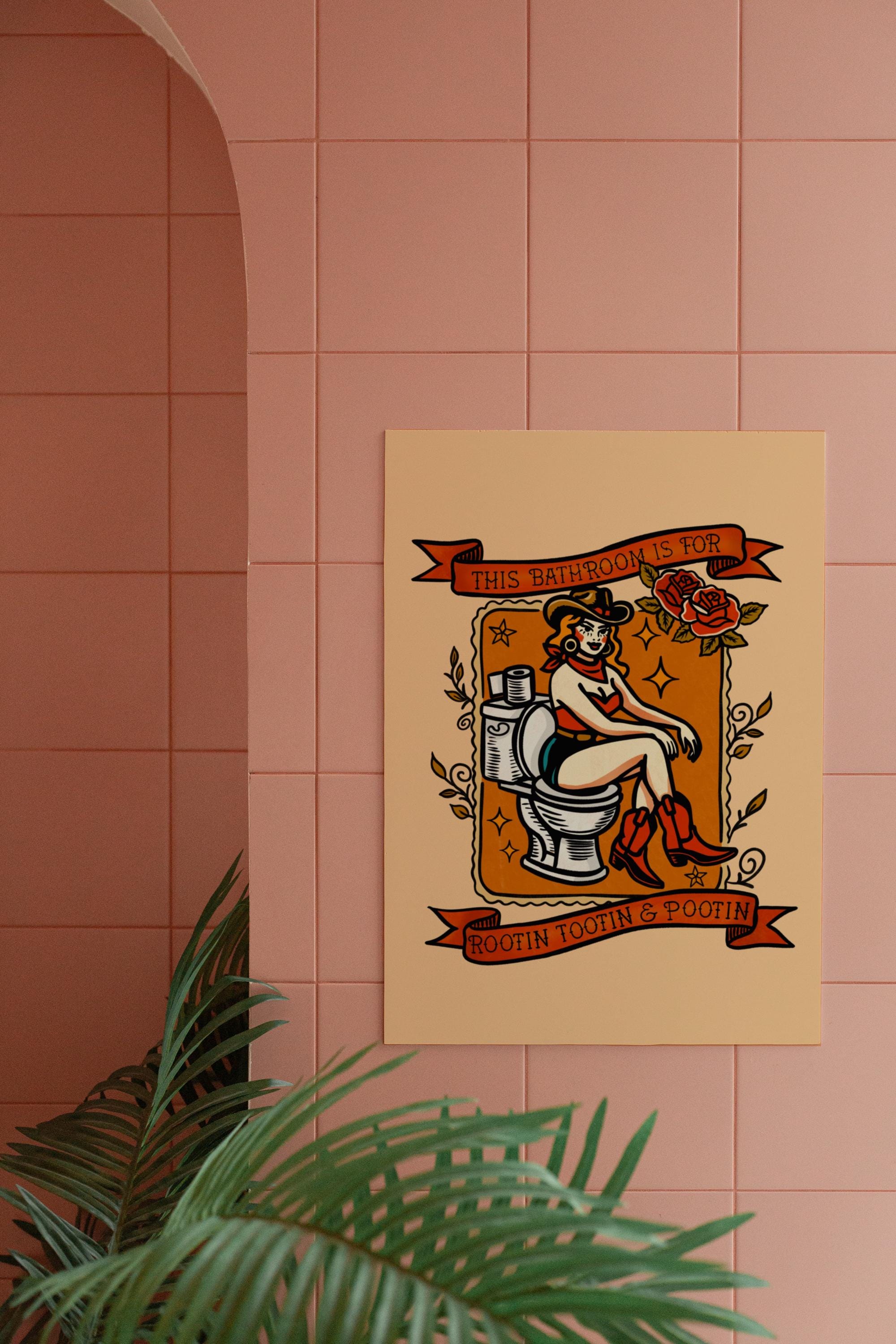 AMERICAN TRADITIONAL PRINT, This Bathroom is for Rootin' Tootin' and Pootin', Printable Western ...