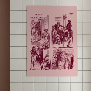 Pride and Prejudice Poster, Vintage Inspired, Original 1800s ...