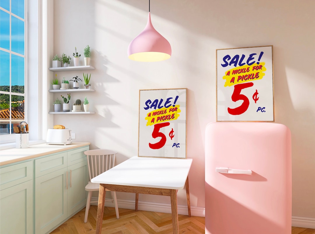 GROCERY STORE PICKLE Sign, Printable Quirky Decor, Humorous Kitchen ...