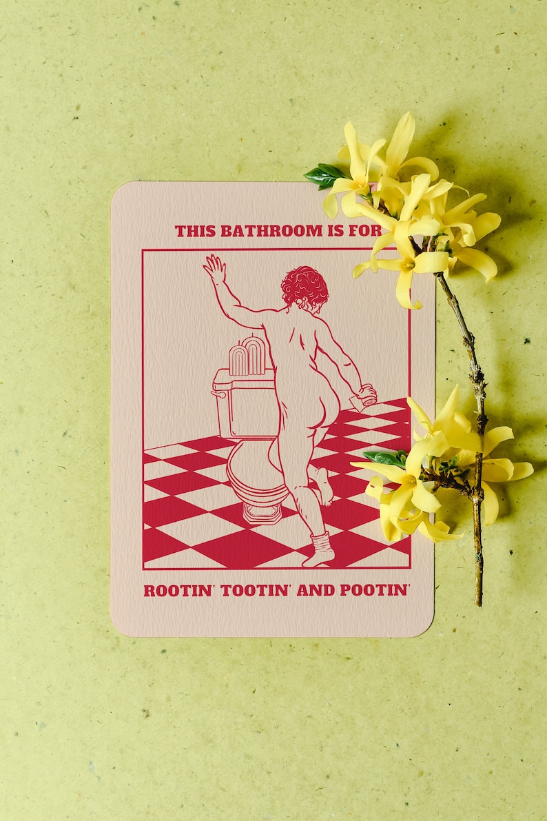 This Bathroom is for Rootin' Tootin' and Pootin', Printable Western Art, Minimalist Decor ...