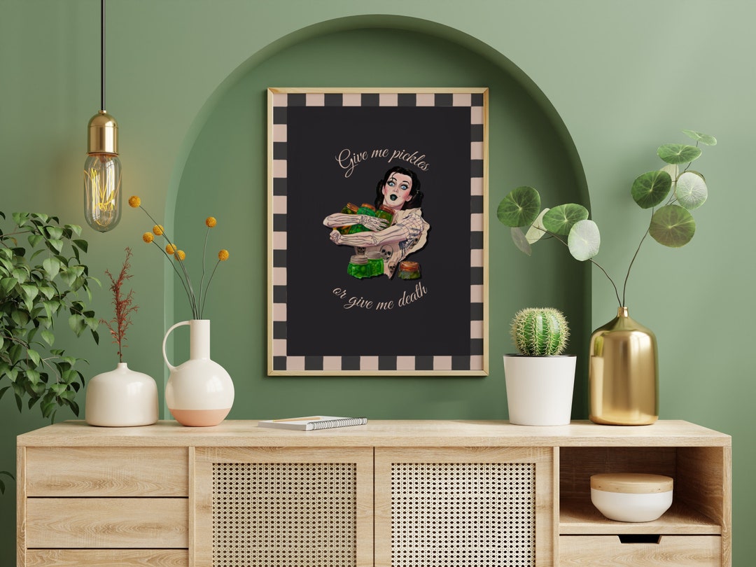 Gothic Pickle Art Print, Vintage Kitchen Poster (digital Download) - Etsy