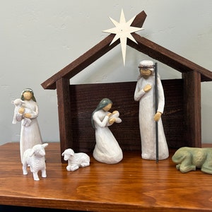 Rustic Handmade Western Red Cedar Wood Christmas Nativity Stable Manger Creche - Etsy