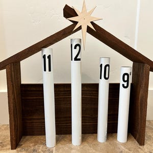 Rustic Handmade Western Red Cedar Wood Christmas Nativity Stable Manger ...