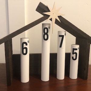 Rustic Handmade Western Red Cedar Wood Christmas Nativity Stable Manger ...