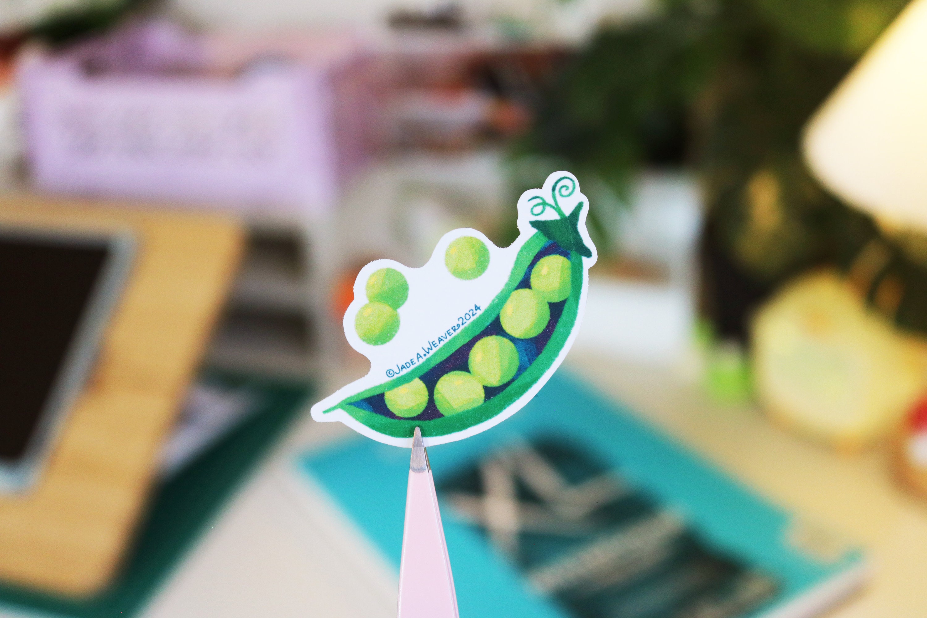 Cute Peapod Sticker | Cottagecore Aesthetic Peas in a Pod Decal ...