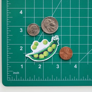 Cute Peapod Sticker | Cottagecore Aesthetic Peas in a Pod Decal ...
