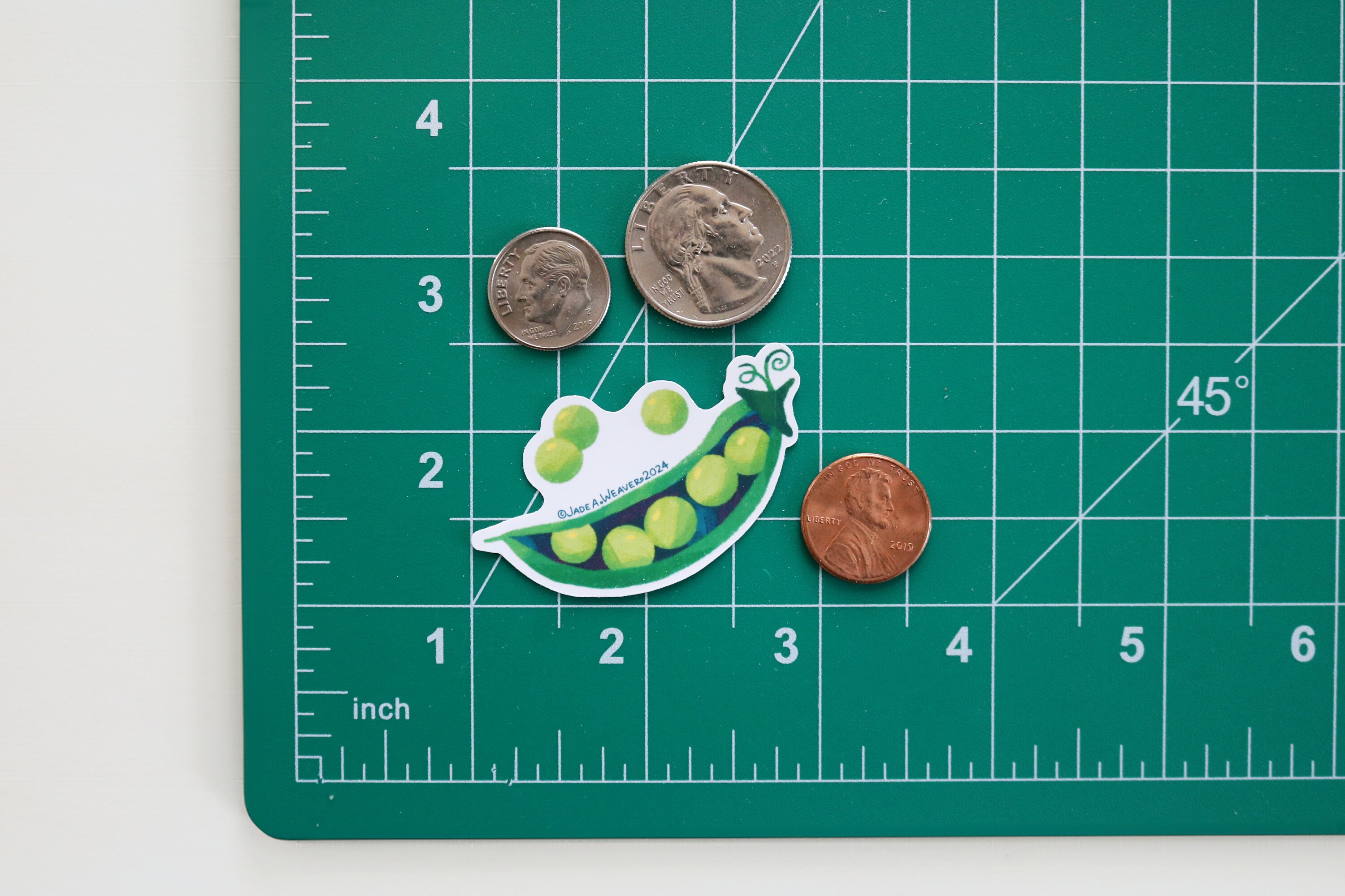 Cute Peapod Sticker Cottagecore Aesthetic Peas in a Pod Decal Vegetable ...