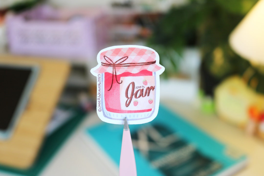 Cottagecore Jam Jar Sticker | Cozy Illustrated Vintage Homemade ...