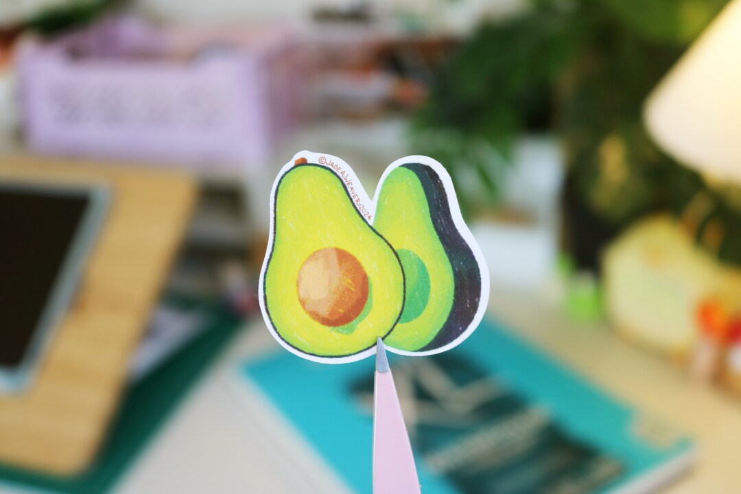 Aesthetic Avocado Sticker | Ultra-matte Paper Sticker for Scrapbooking ...
